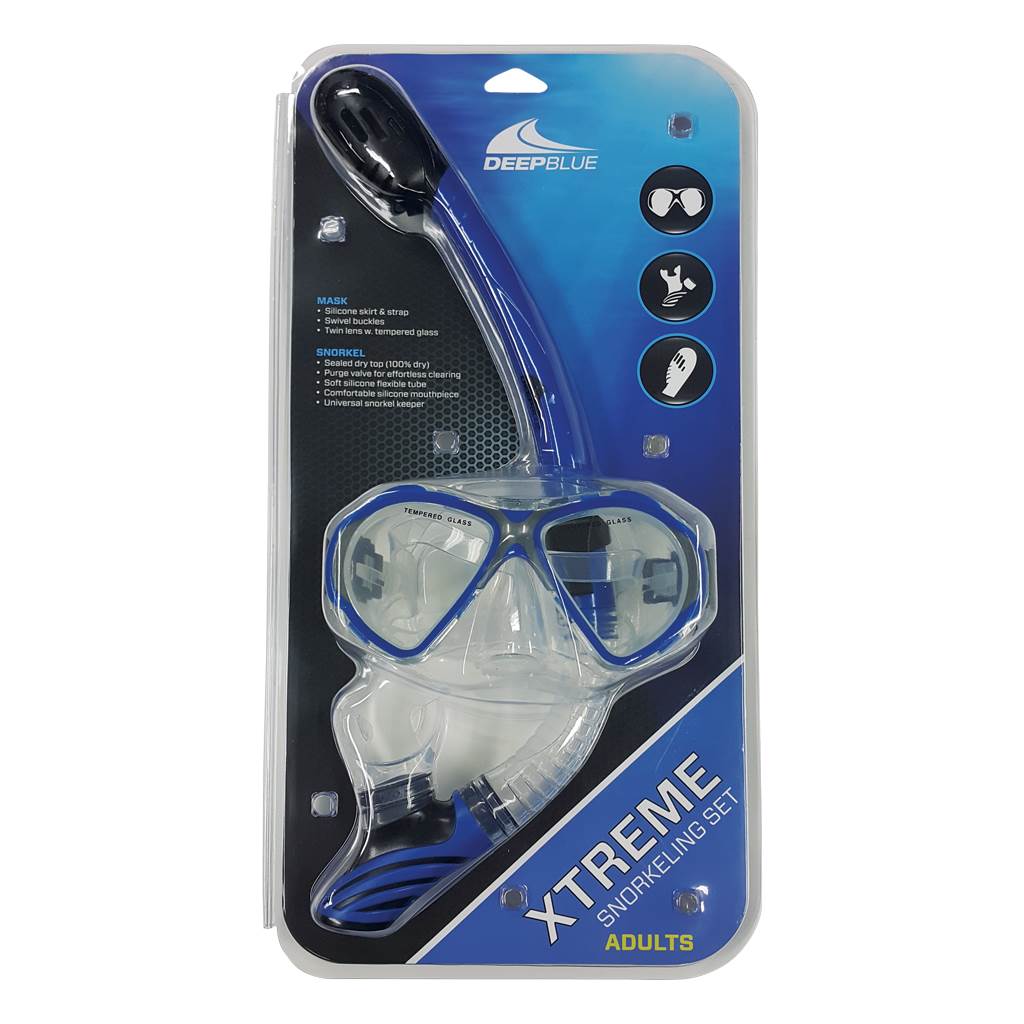 Deep Blue Xtreme Snorkeling Set Blue | การันตีของแท้ 100% | SUPERSPORTS
