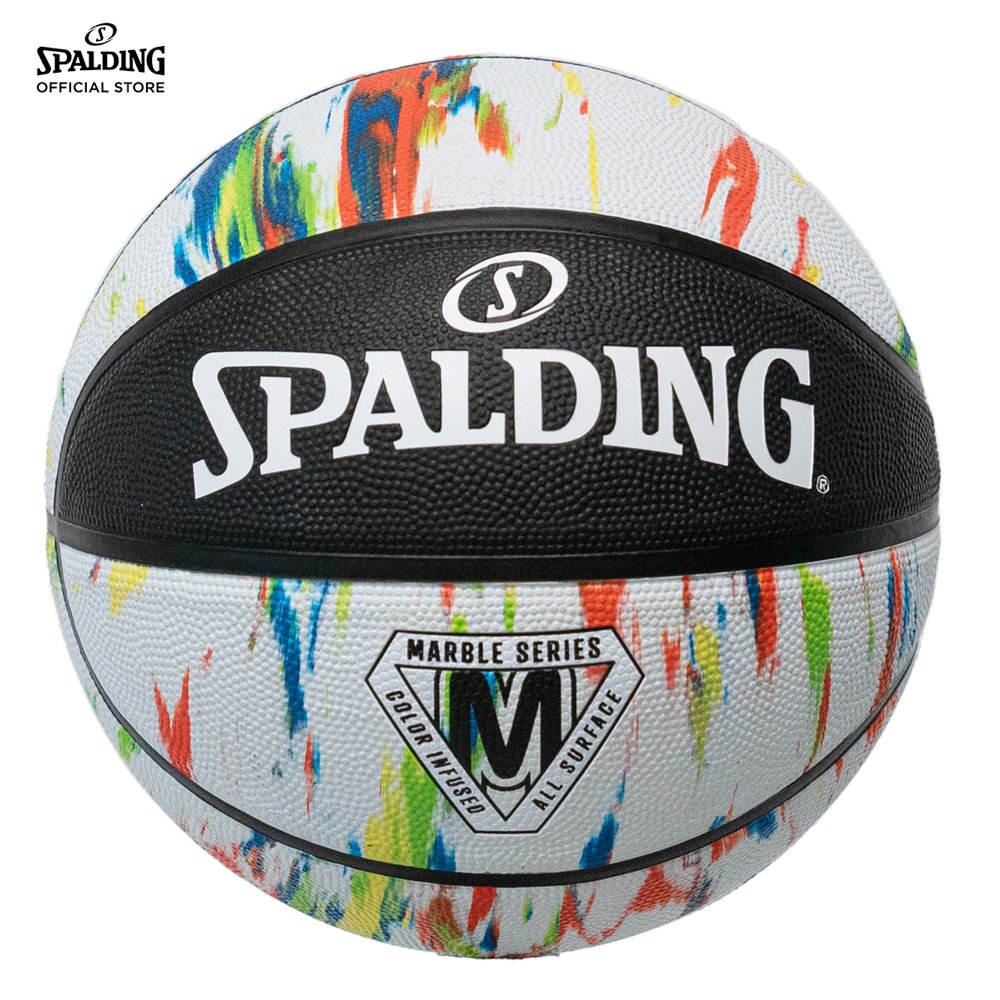 Spalding Marble Series Black White Rainbow Size 7 Supersports