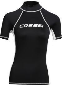CRESSI Rash Guard Lady Short Sleeve Black/White | SUPERSPORTS