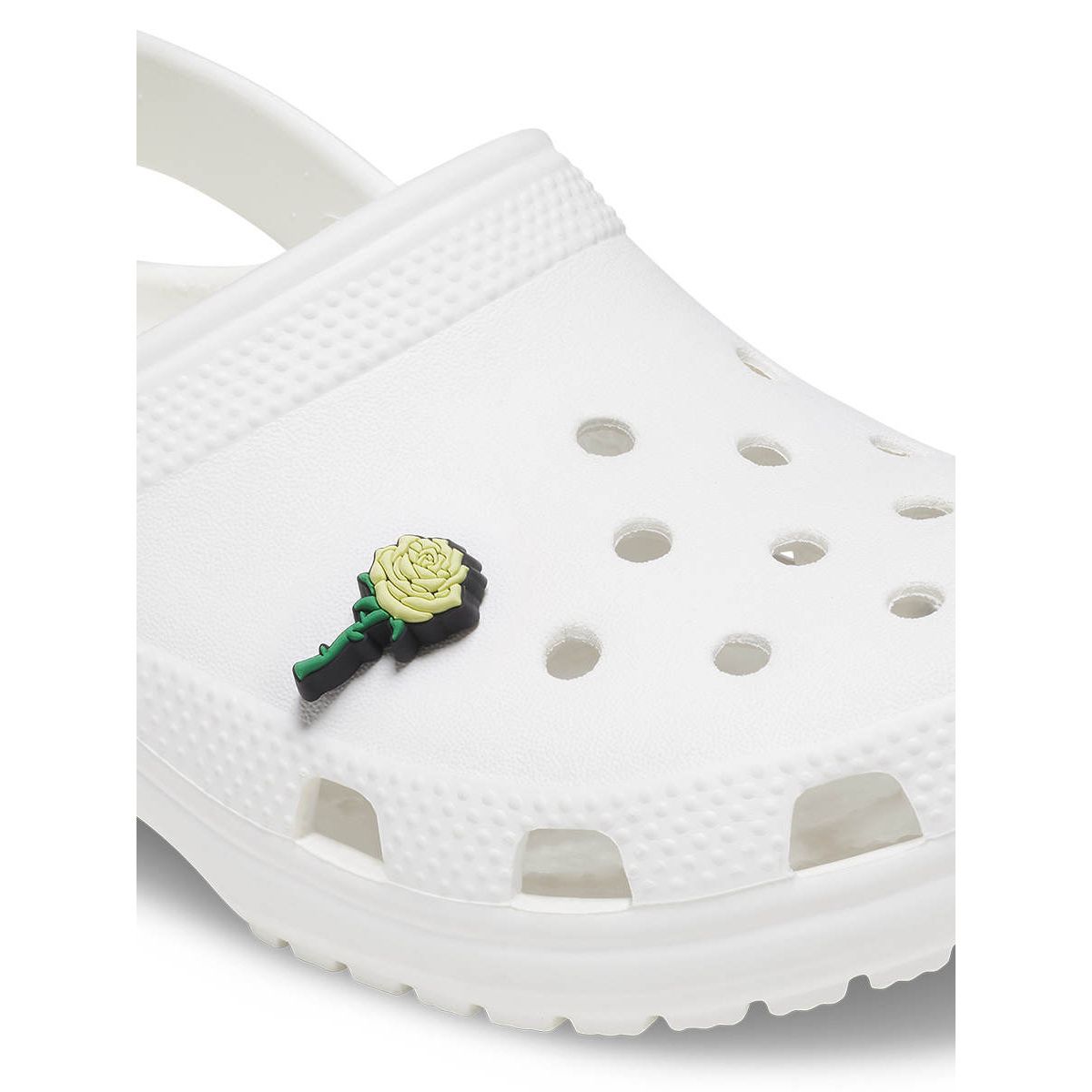 CROCS Jibbitz White Rose ตัวติดรองเท้า | การันตีของแท้ 100%