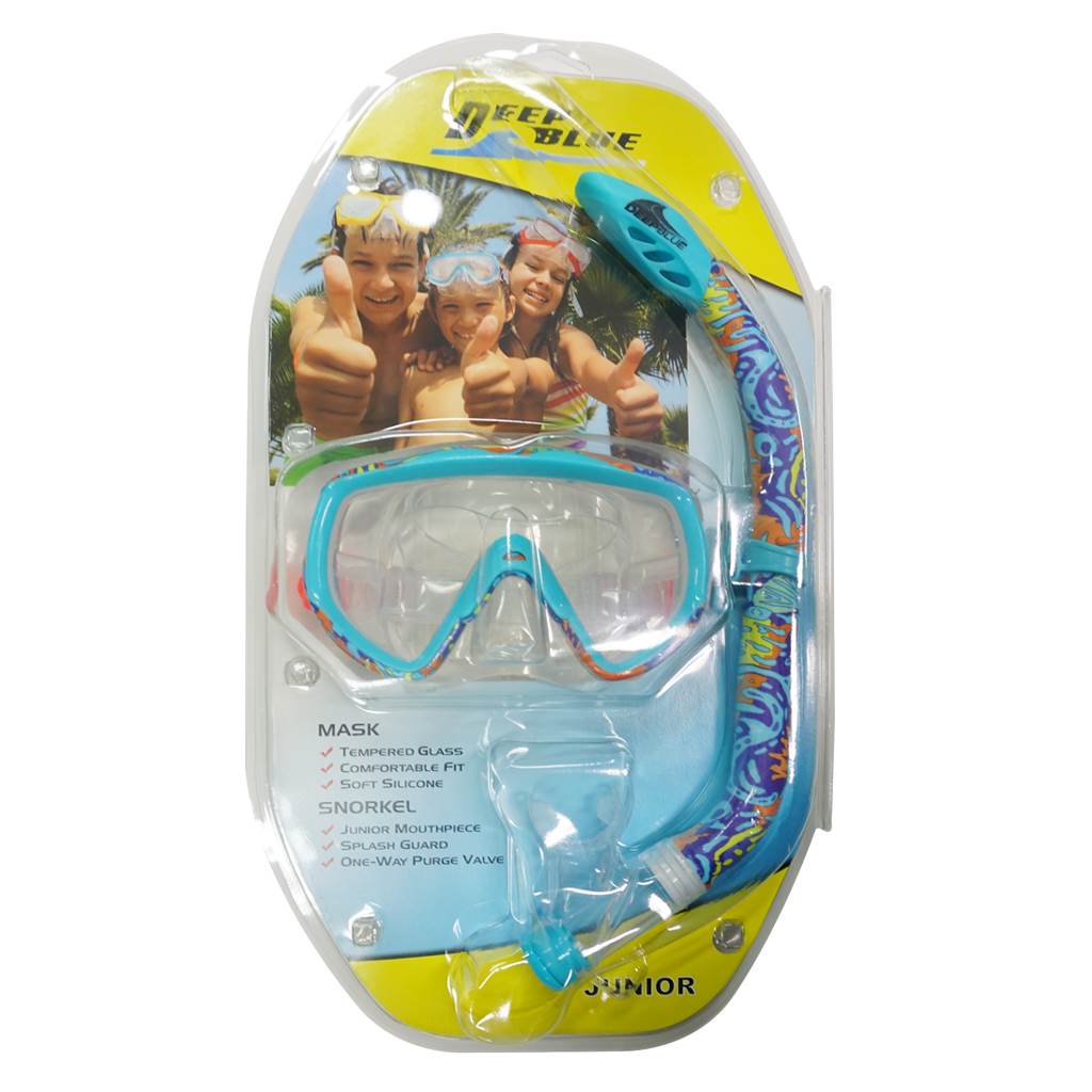 Deep Blue Coral Snorkeling Set Multi Color | SUPERSPORTS