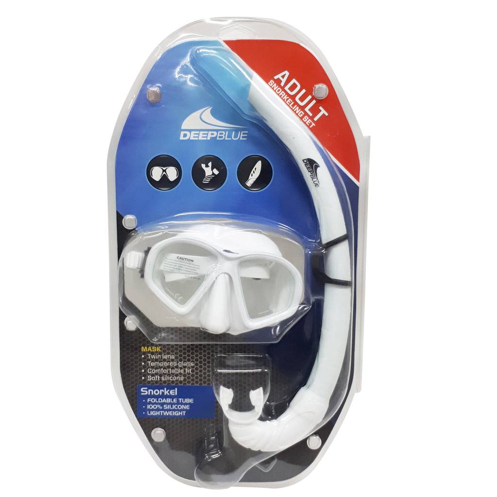 Deep Blue Covert Snorkeling Set White | SUPERSPORTS
